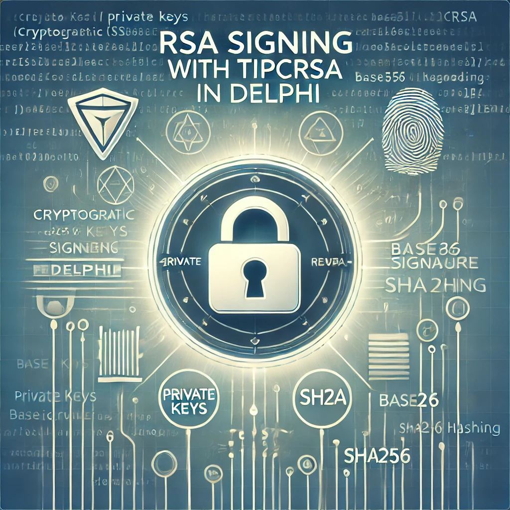 How to Sign a String Using Ipworks TipcRSA in Delphi